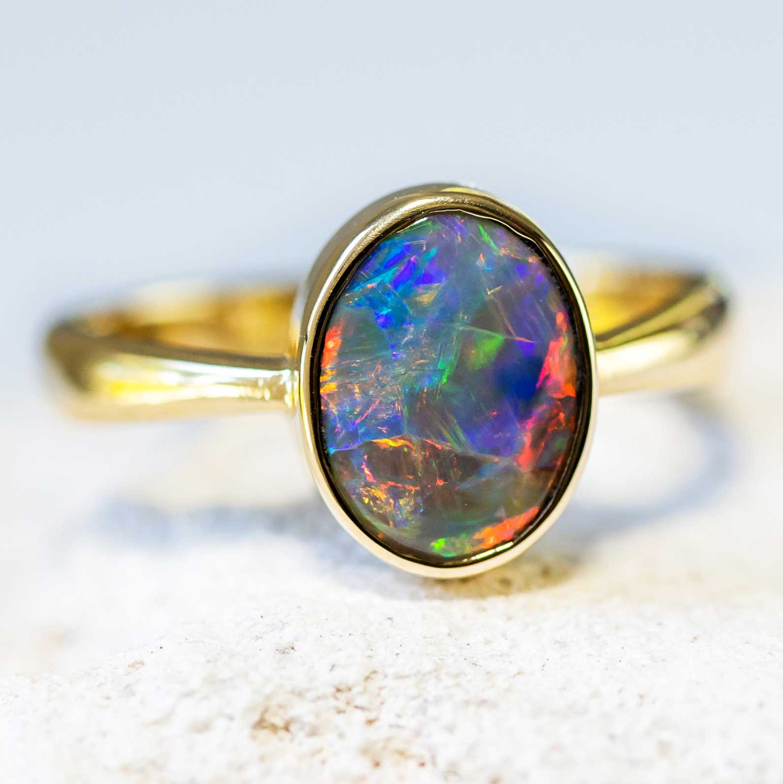 Shop Gold Opal Rings From Australia - Black Star Opal